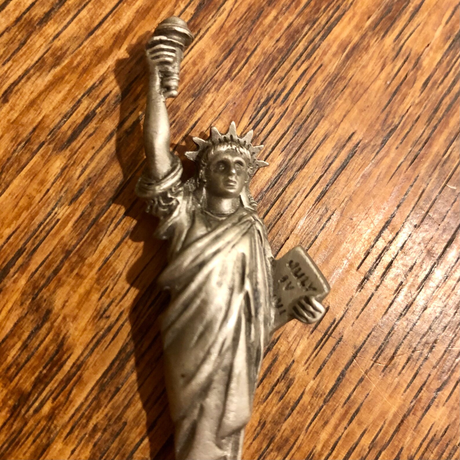 Souvenir Spoon Statue of Liberty Fort Pewter New York Liberty | Etsy