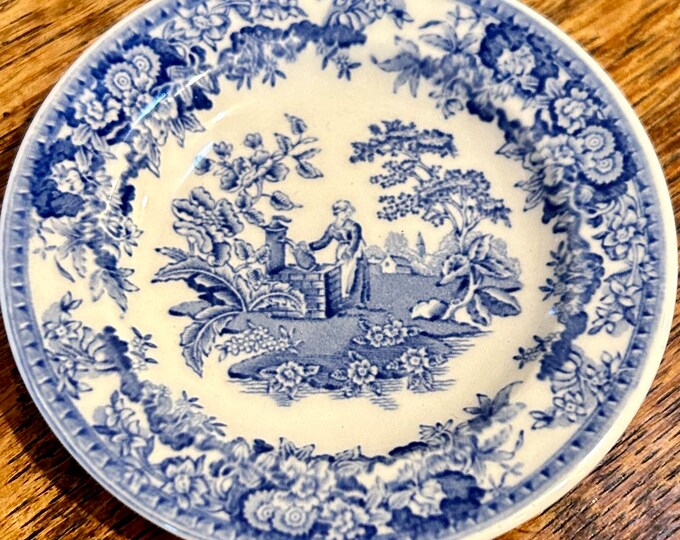 Miniature Spode Blue Room Collection Plate Girl at Well England Blue ...