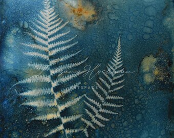 Original Wet Cyanotype Artwork Size A3 - Etsy