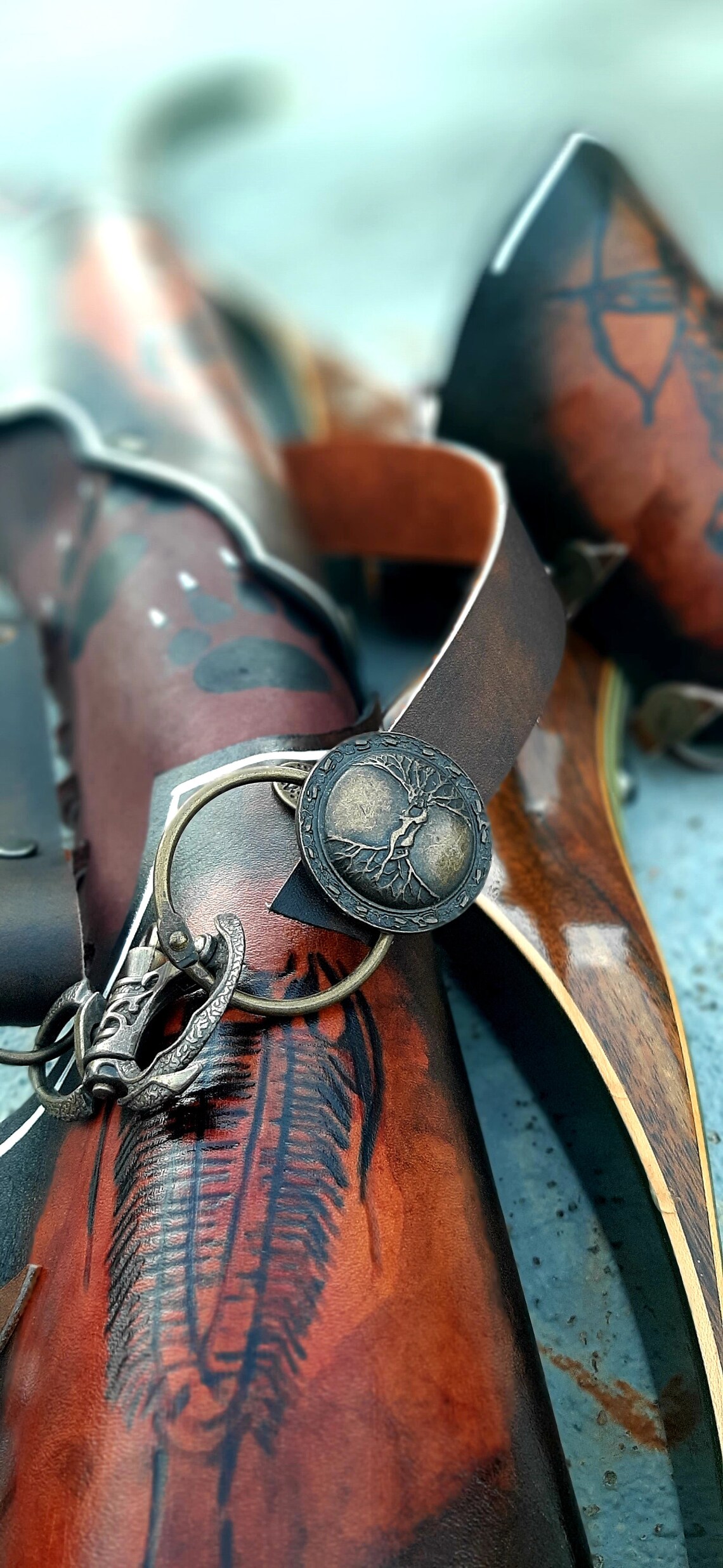 Leather Back Quivermatching Arm Guard Custom Sagittarius - Etsy