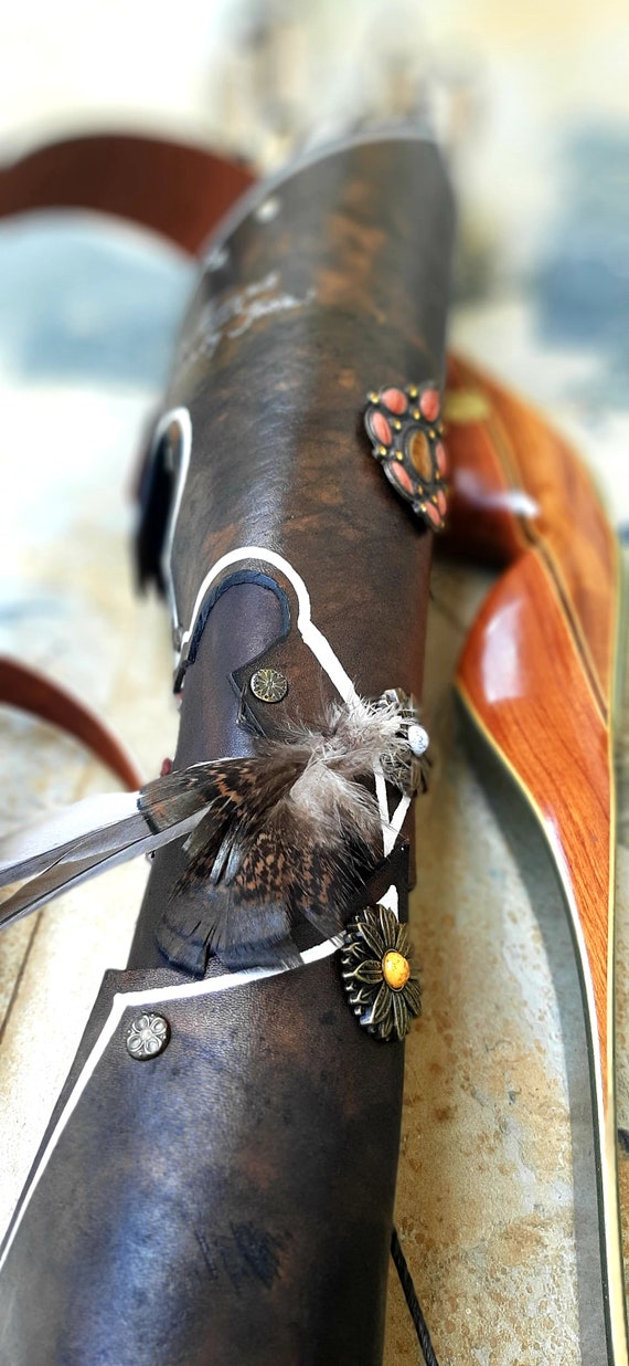 Back and Hip Quiver Traditional Archery Custom Handmade Cow | Etsy