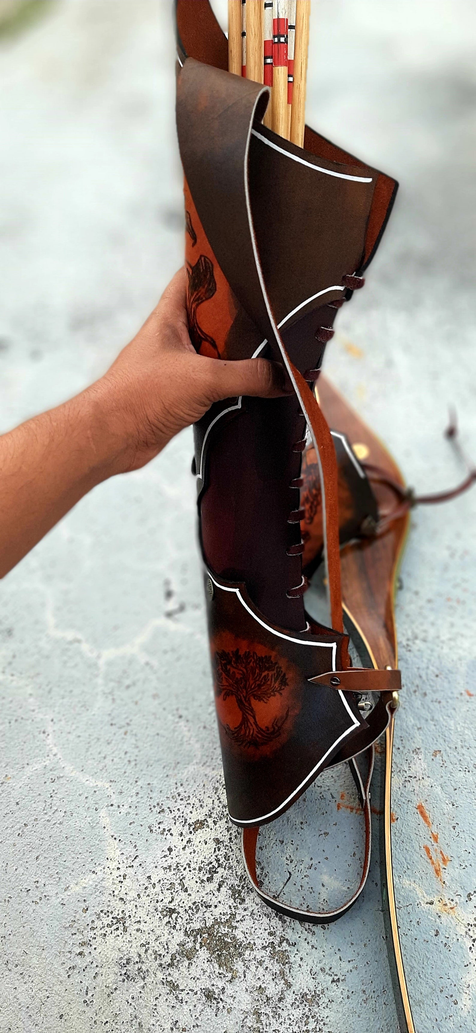 Leather Back Quivermatching Arm Guard Custom Sagittarius - Etsy