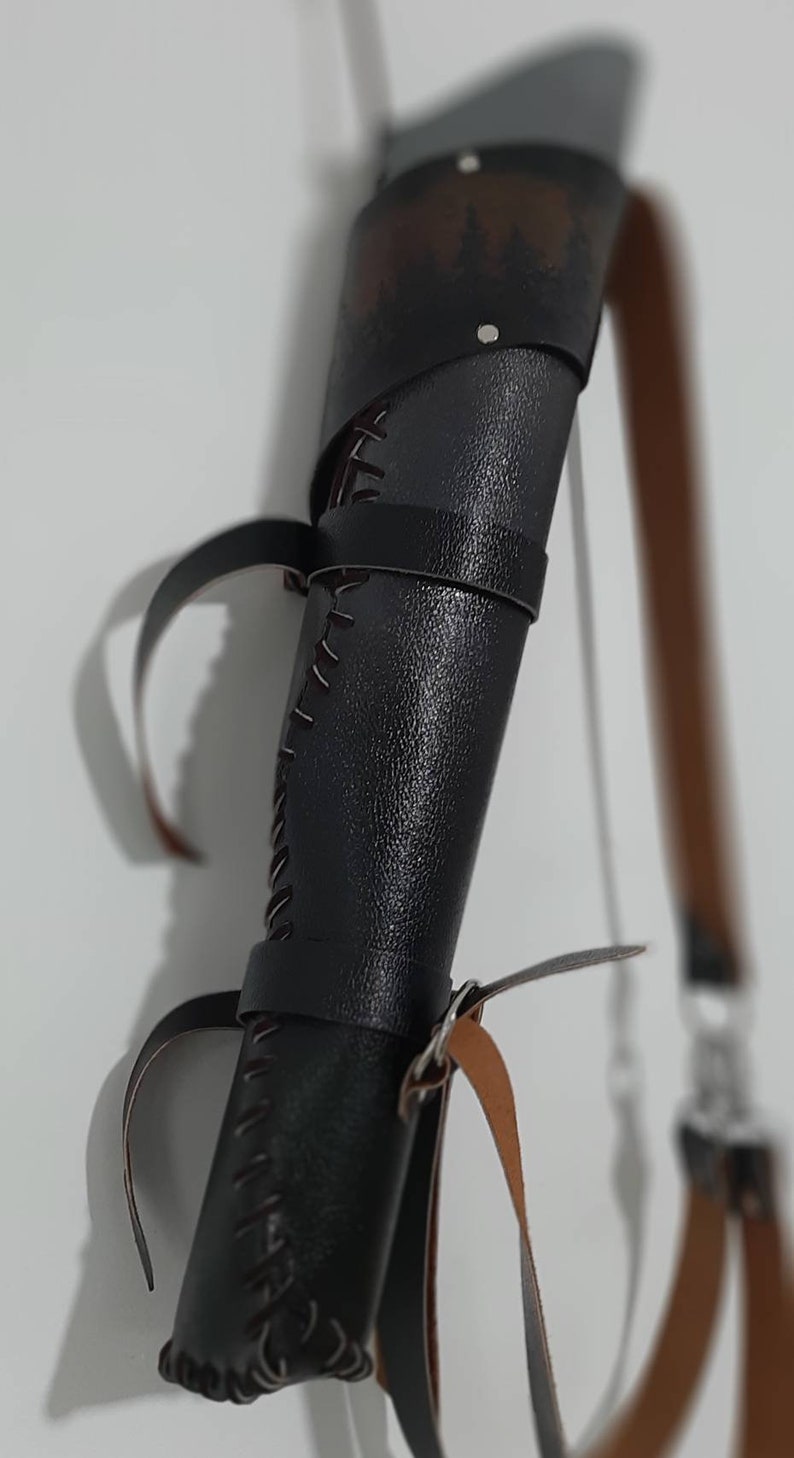 Back Quiver Plus Arm Guard With Pine Tree Pyrography Grey - Etsy