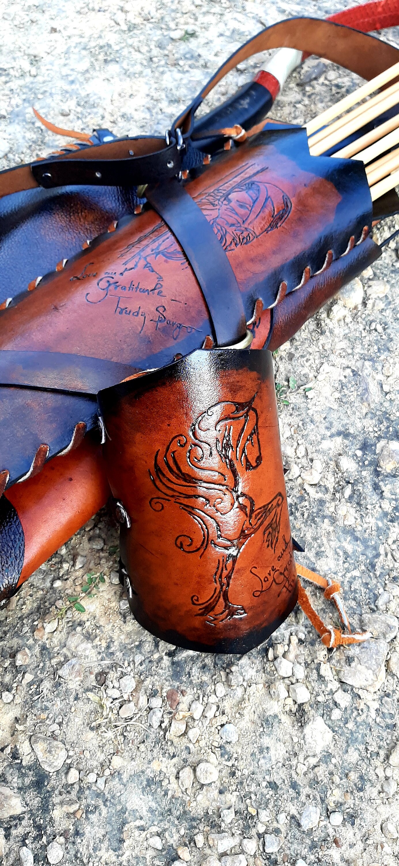 Arm Guard Pyrography Art Archery Bow String Protector Right - Etsy