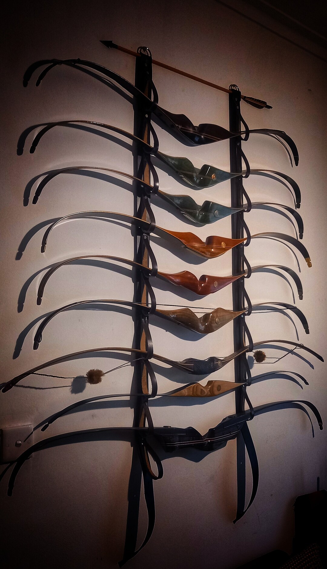 BOW RACK Leather Bow Holder Rack Custom Hand Made for Bows up - Etsy