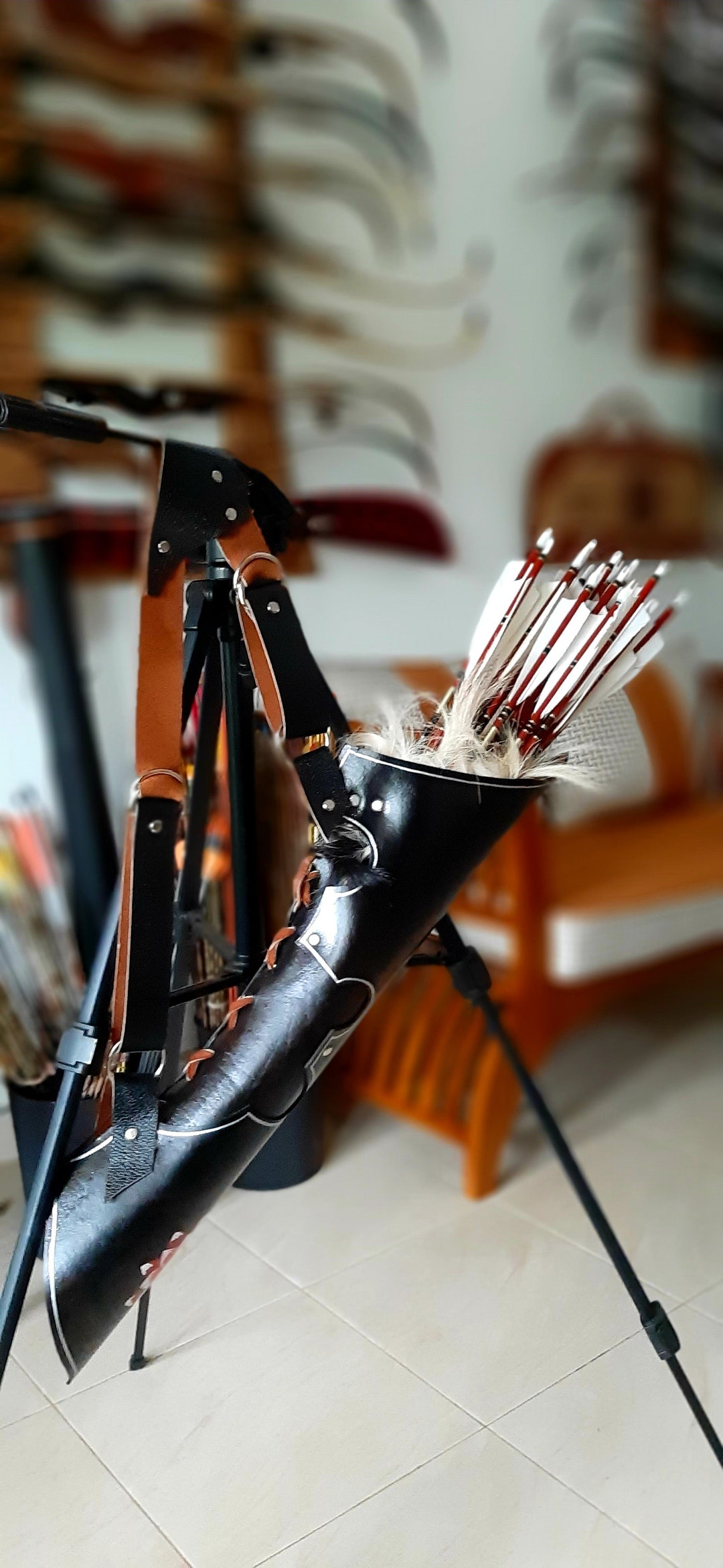 Hip Quiver Field Quiver RH/LH Custom Handmade in Full Grain Cow Leather ...