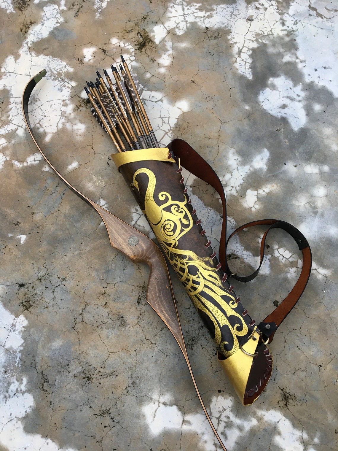 Handmade Elven Lord of the Rings Leather Back Quiver | Etsy