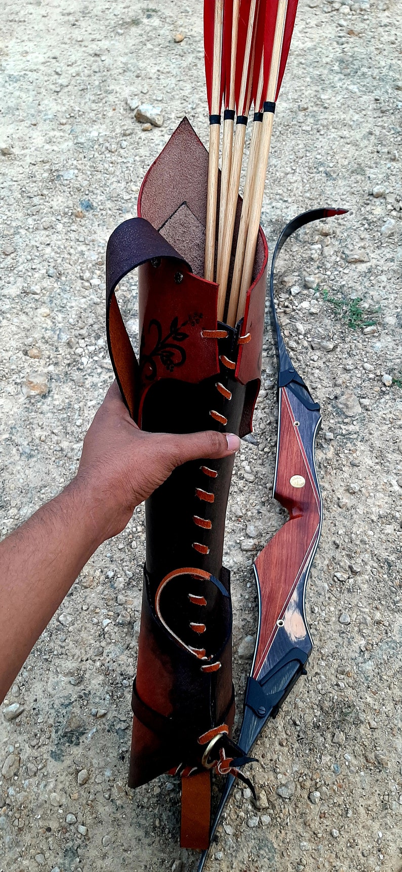 Traditional Back Quiver Custom Art Pyrography Vine Art | Etsy