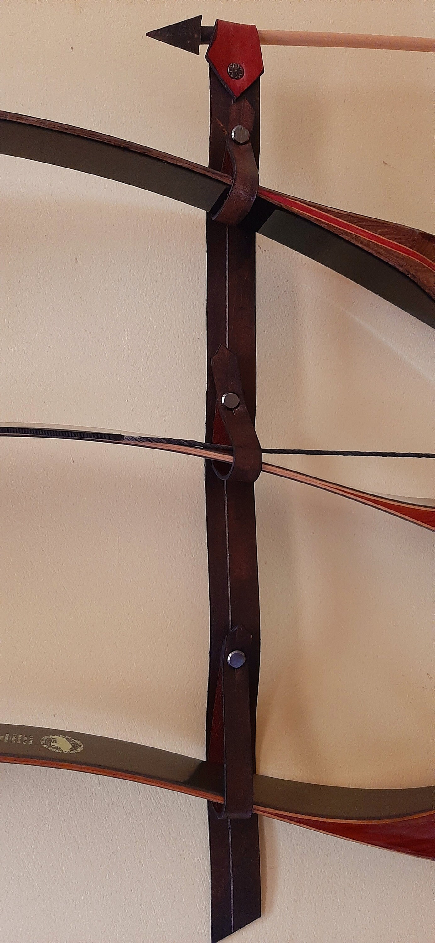 BOW RACK Leather Bow Holder Rack Custom Hand Made for Bows up - Etsy