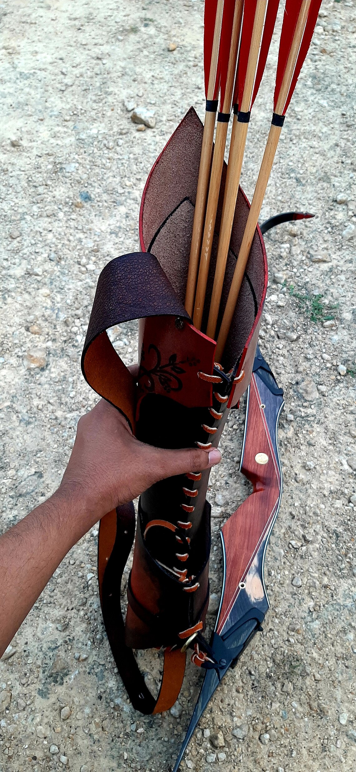 Traditional Back Quiver Custom Art Pyrography Vine Art | Etsy