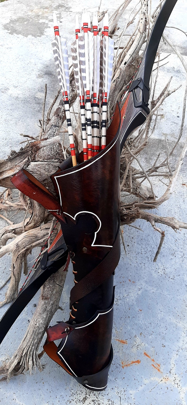 Traditional Back /hip Quiver Custom Quiver Made in Full Grain - Etsy