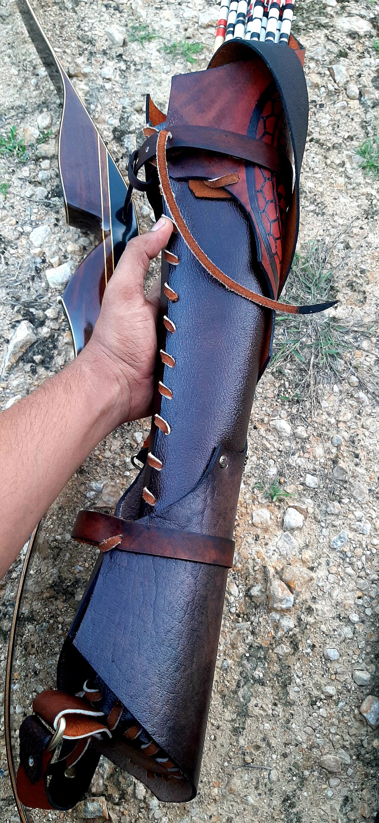 Leather Quiver Back and Hip Dual Purpose Quiver Pyrography - Etsy