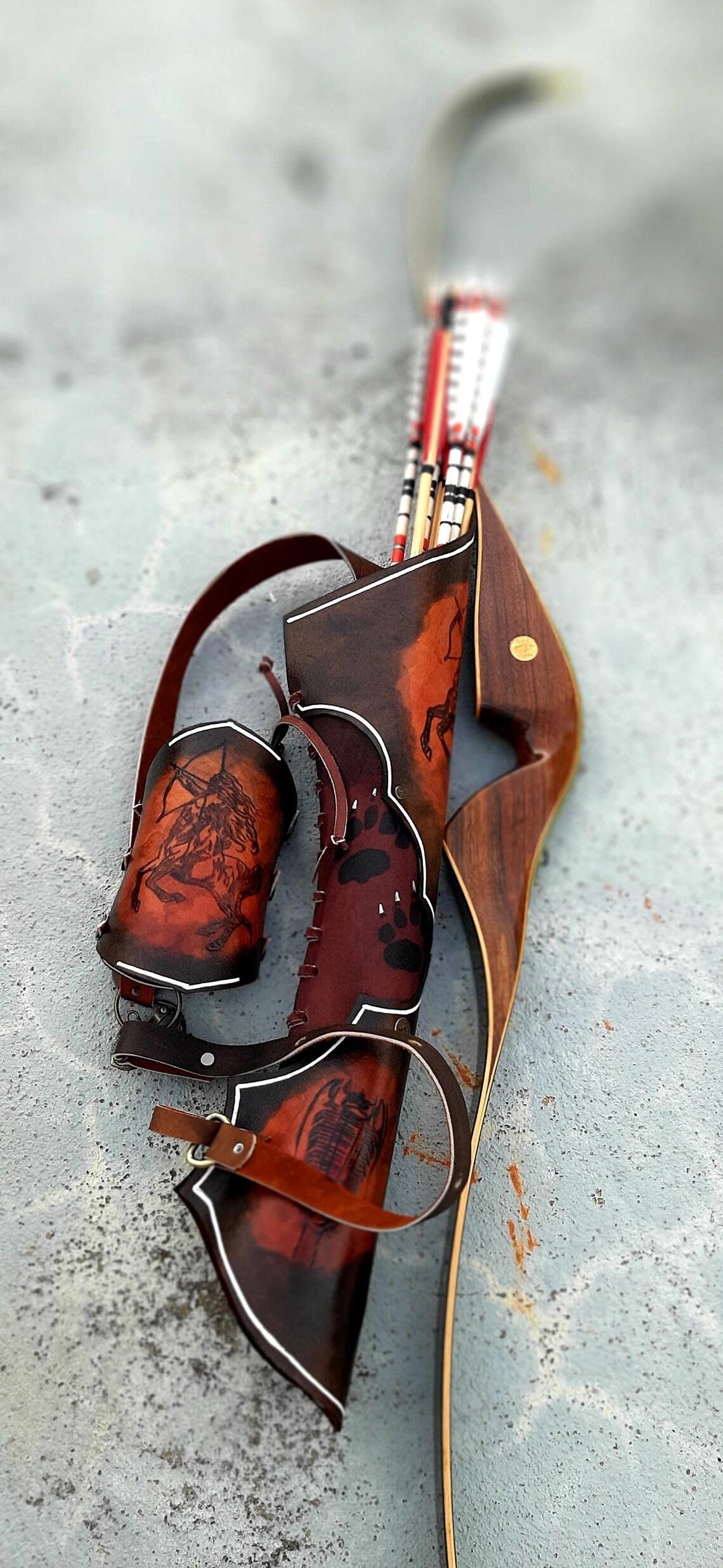 Leather Back Quivermatching Arm Guard Custom Sagittarius - Etsy