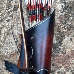 Handmade Leather Back Quiver Traditional Archery Back Quiver Custom ...