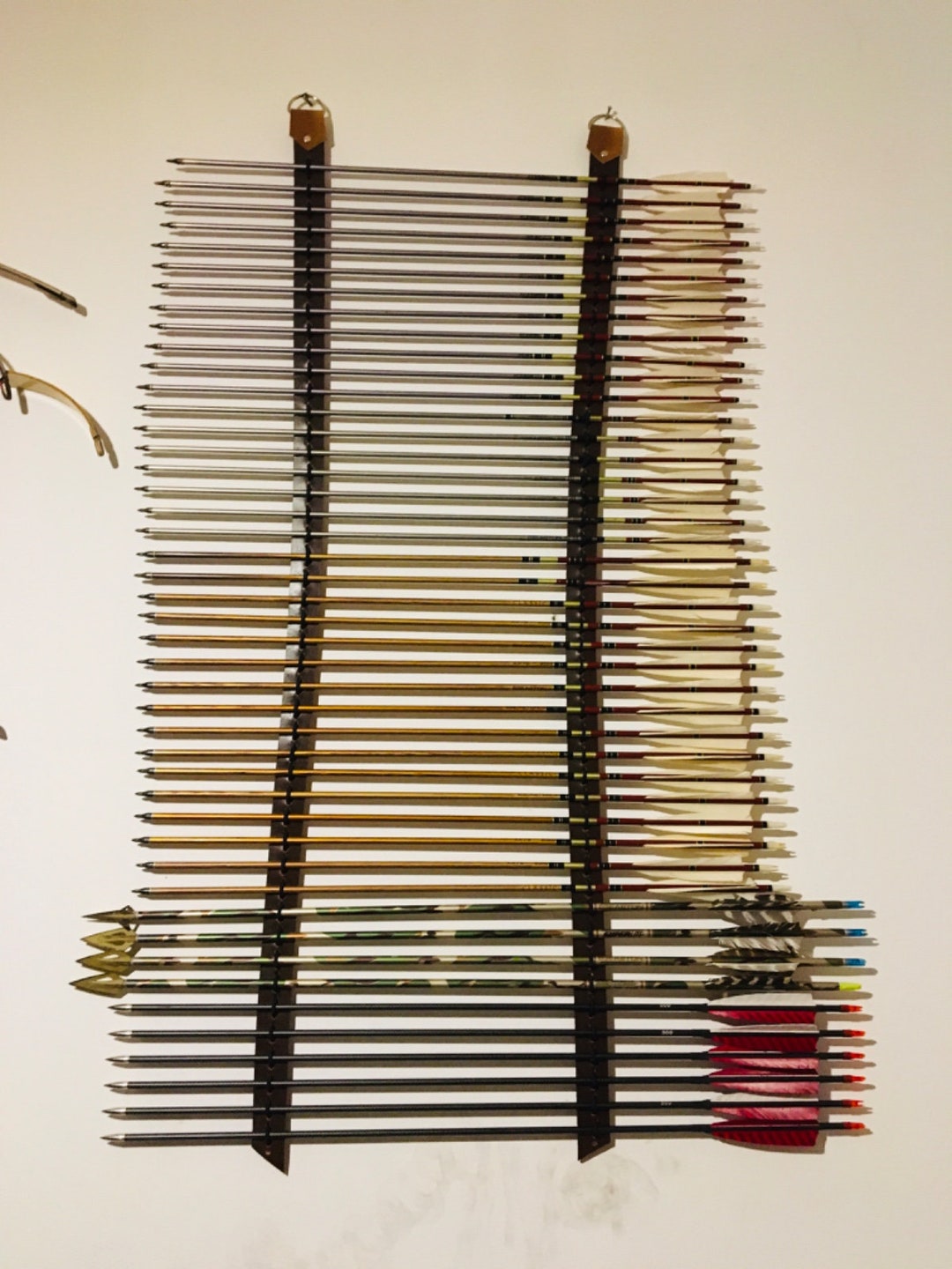 ARROW DISPLAY Rack Holder Leather Arrow Organizer Custom Hand Made for ...