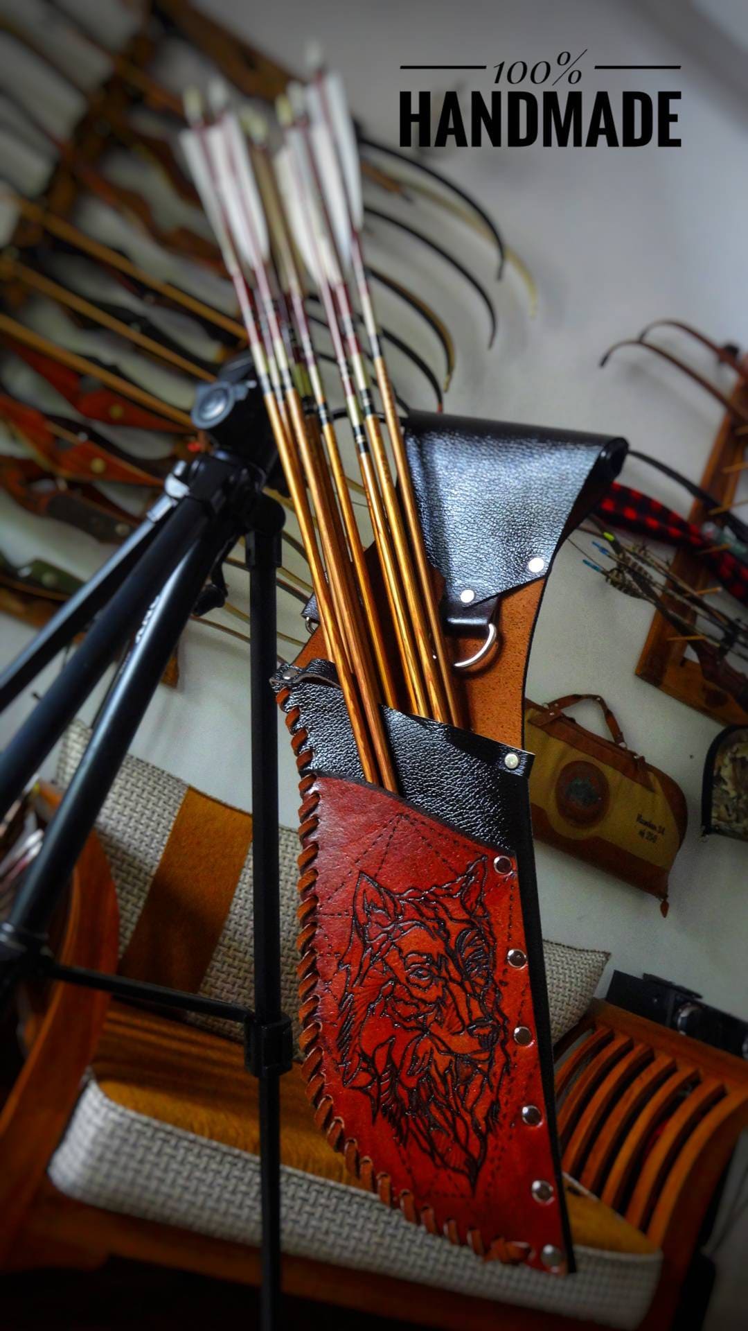 Field Quiver Hip Quiver Traditional 3D Archery Full Grain Cow | Etsy