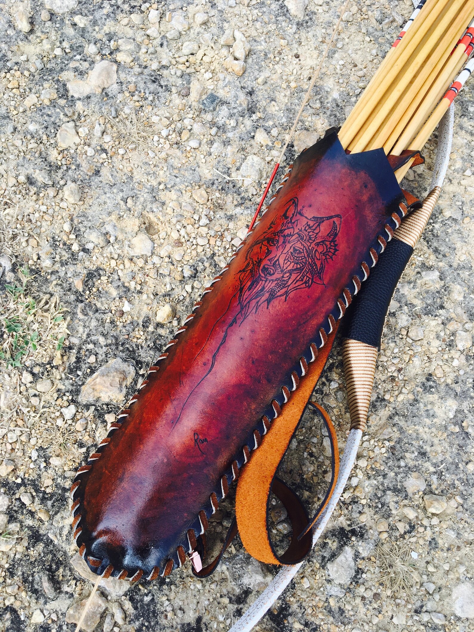 Horse Back Mounted Archery Back Quiver Custom Made Full Grain - Etsy