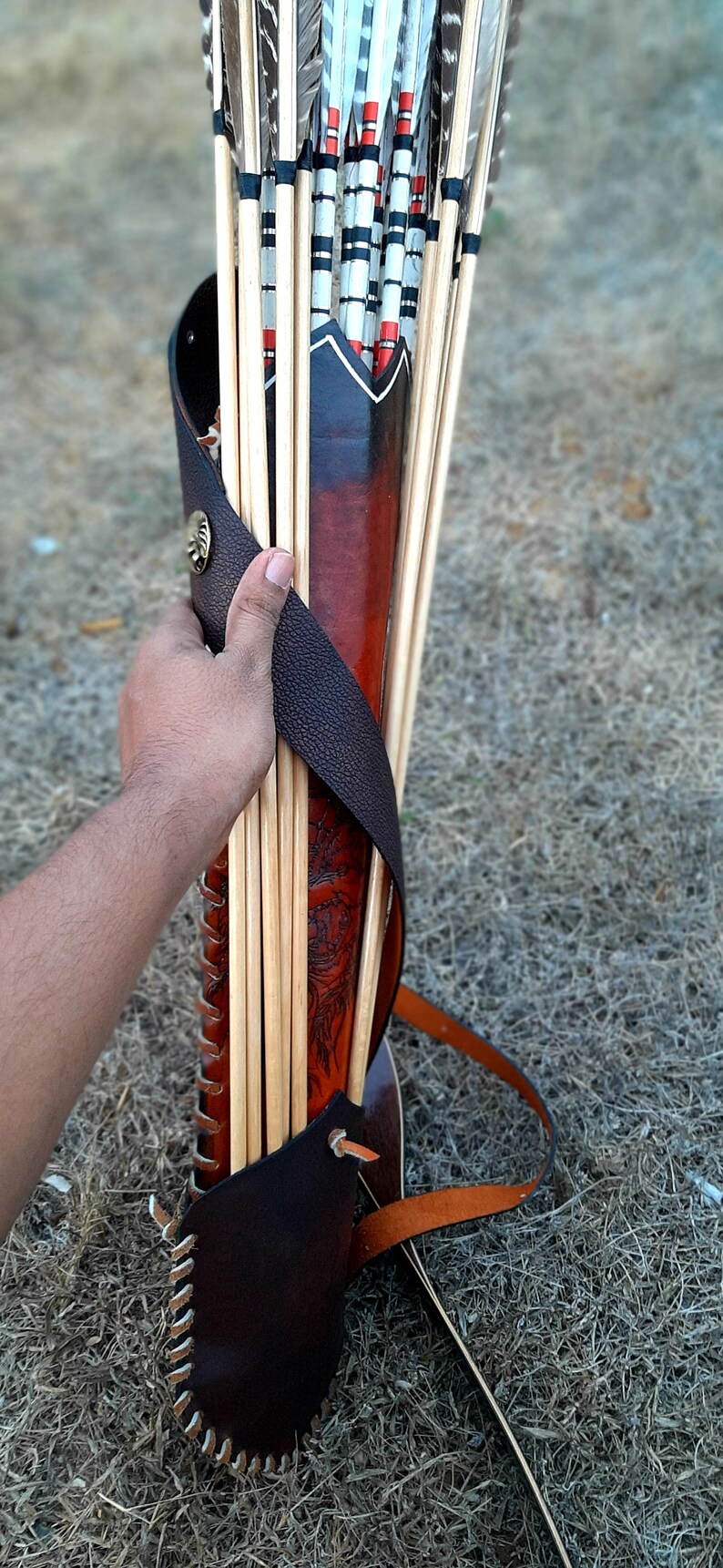 Leather Quiver Custom Handmade for Broad Heads Traditional - Etsy
