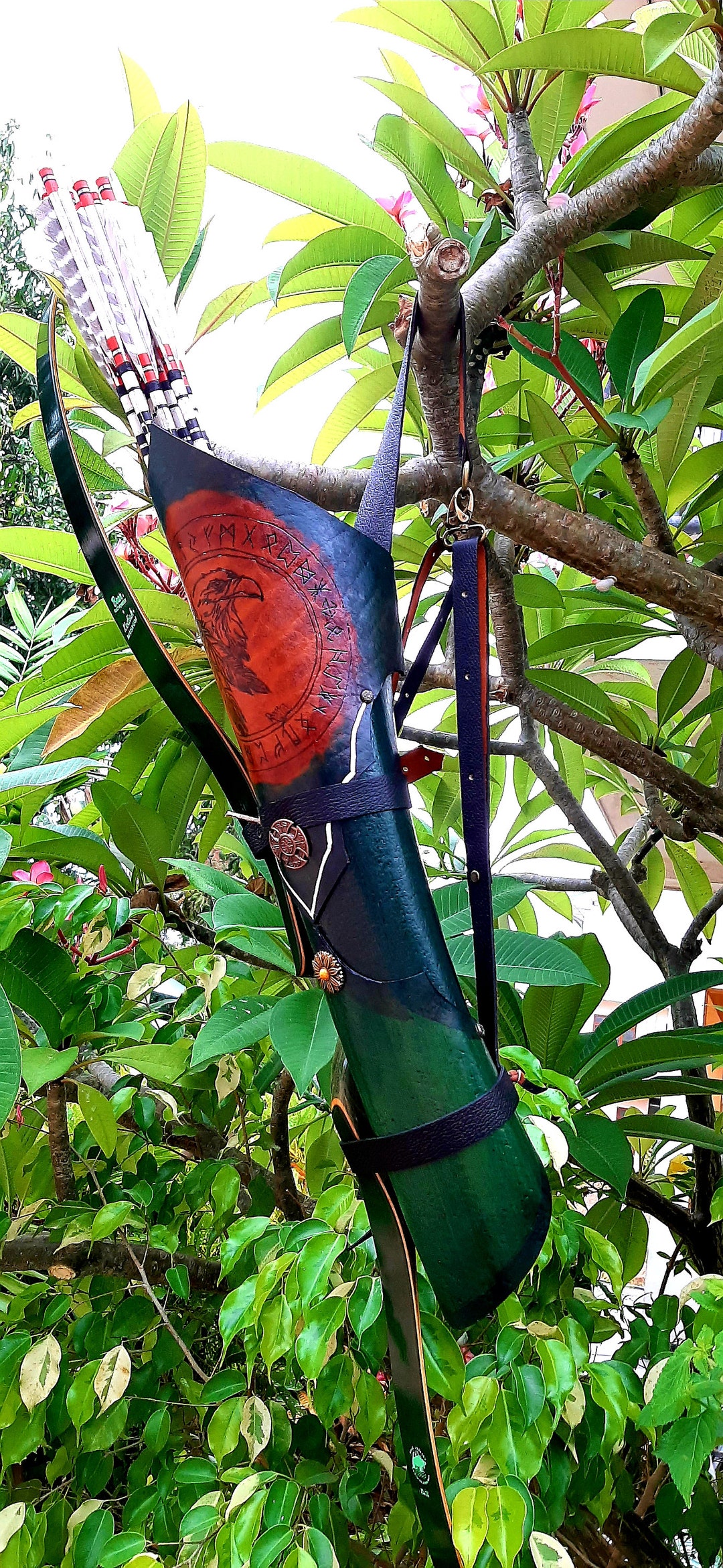 Custom Green Quiver Back Traditional Archery Hawk Custom - Etsy