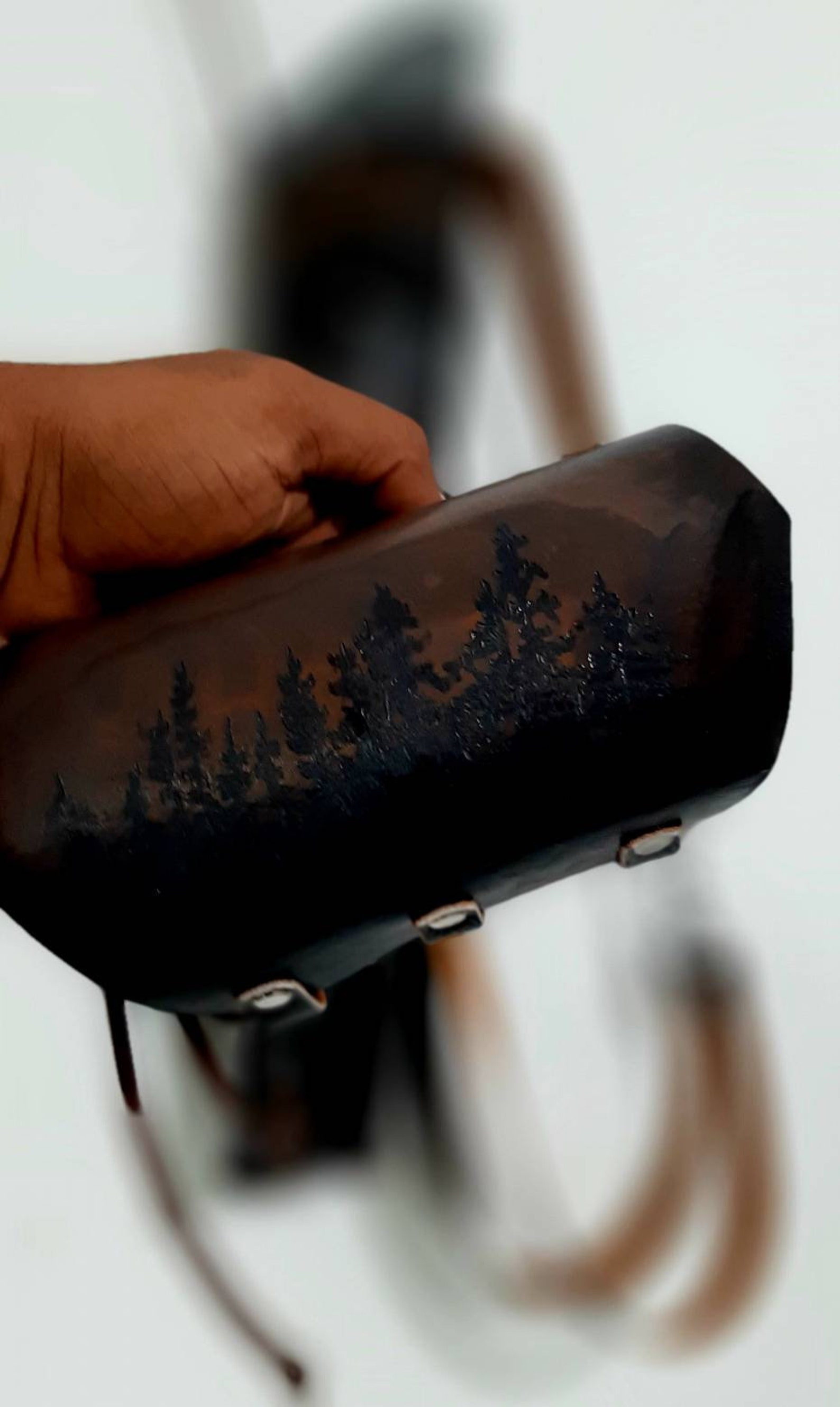 Back Quiver Plus Arm Guard With Pine Tree Pyrography Grey - Etsy