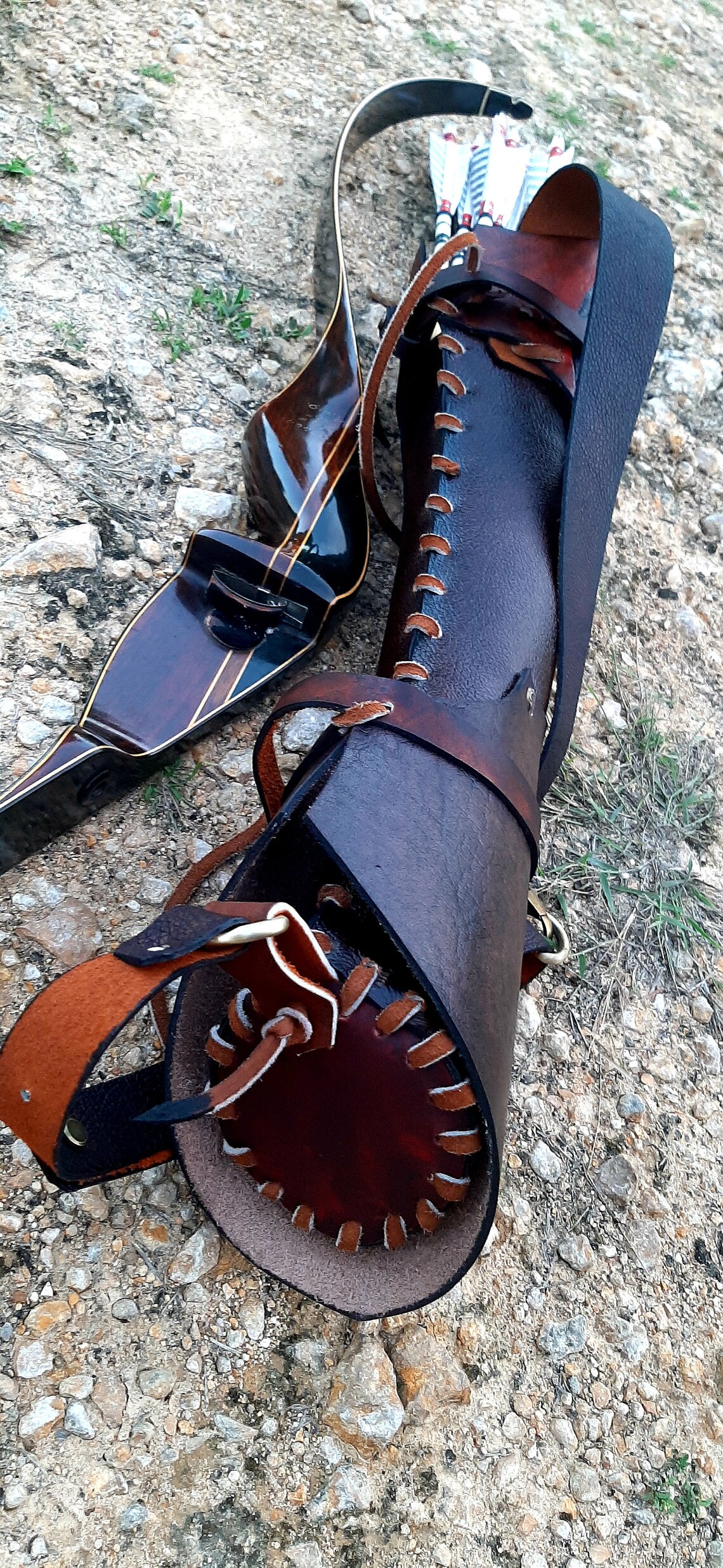 Leather Quiver Back and Hip Dual Purpose Quiver Pyrography - Etsy