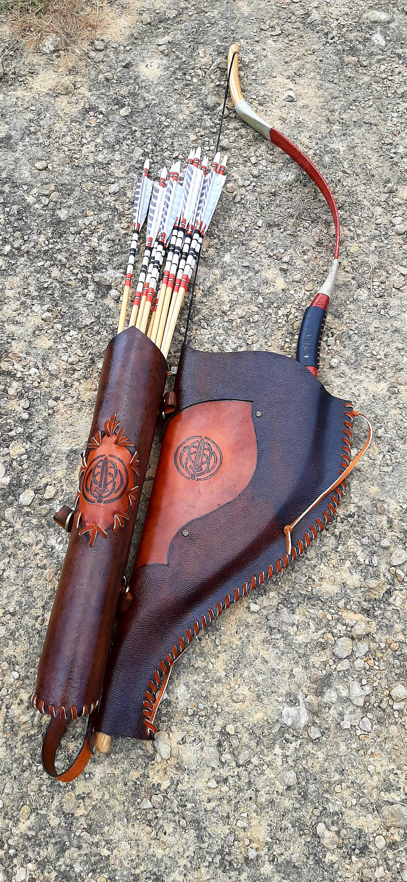 Horse Bow Case Holder Mounted Archery Quiver Set Custom Art - Etsy