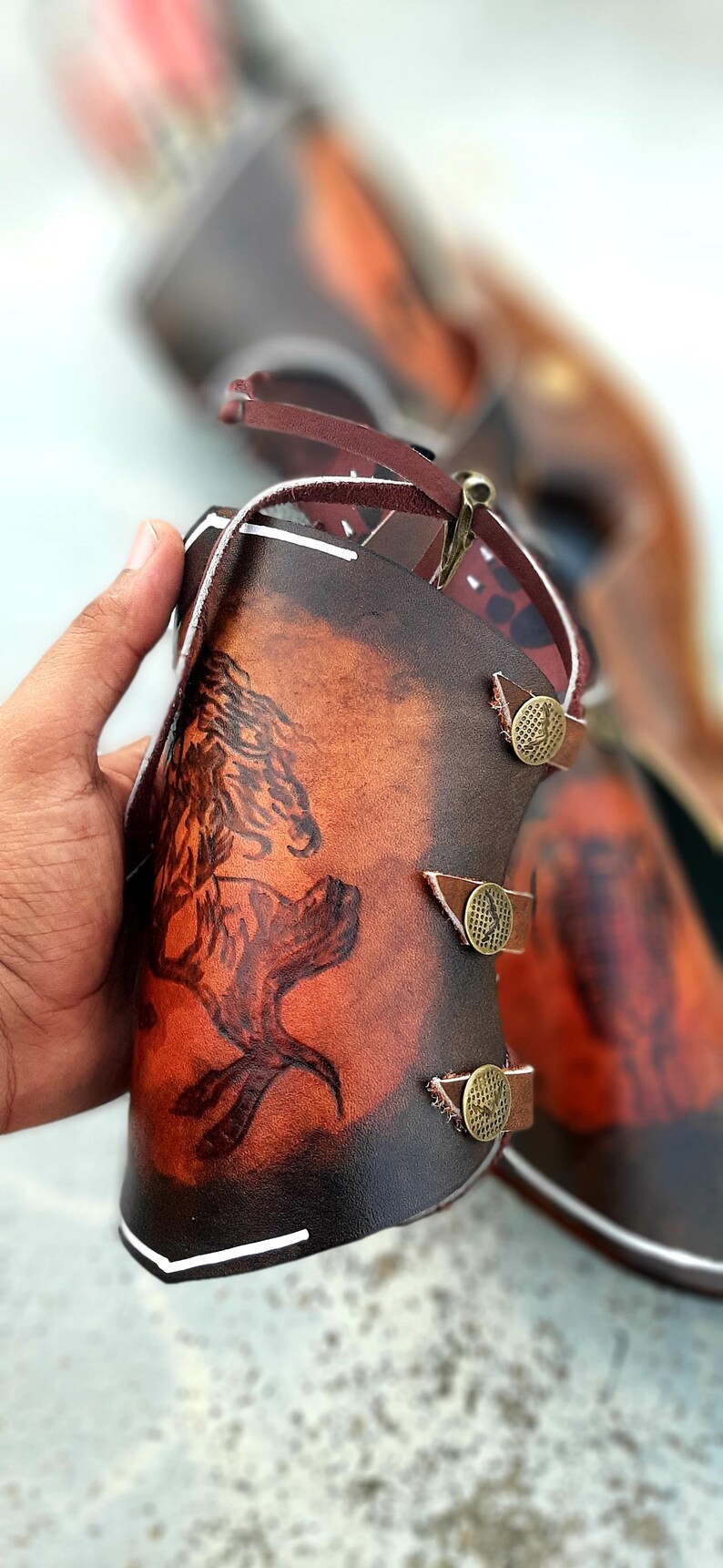 Leather Back Quivermatching Arm Guard Custom Sagittarius - Etsy