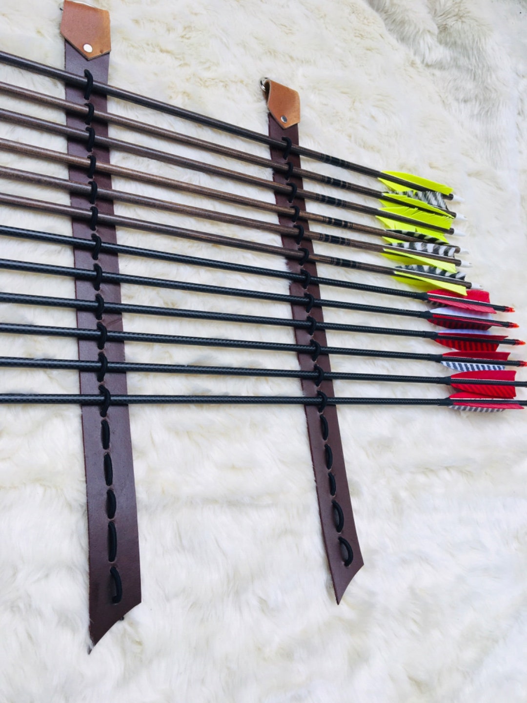 ARROW RACK Arrow Holder Leather Arrow Organizer Custom Hand Made for ...