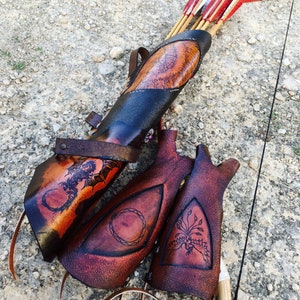 Back Quiver /hip Quiver Native American Dragon Pyrography Horseback ...