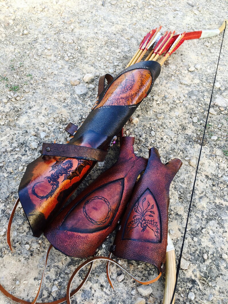 Back Quiver /hip Quiver Native American Dragon Pyrography - Etsy