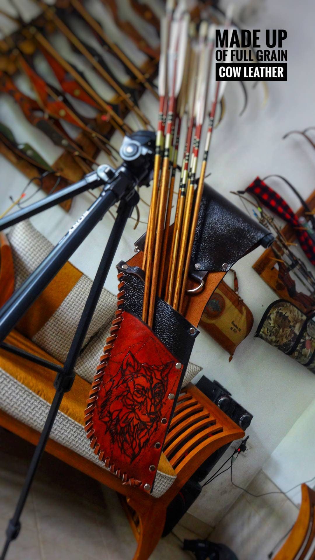 Field Quiver Hip Quiver Traditional 3D Archery Full Grain Cow - Etsy