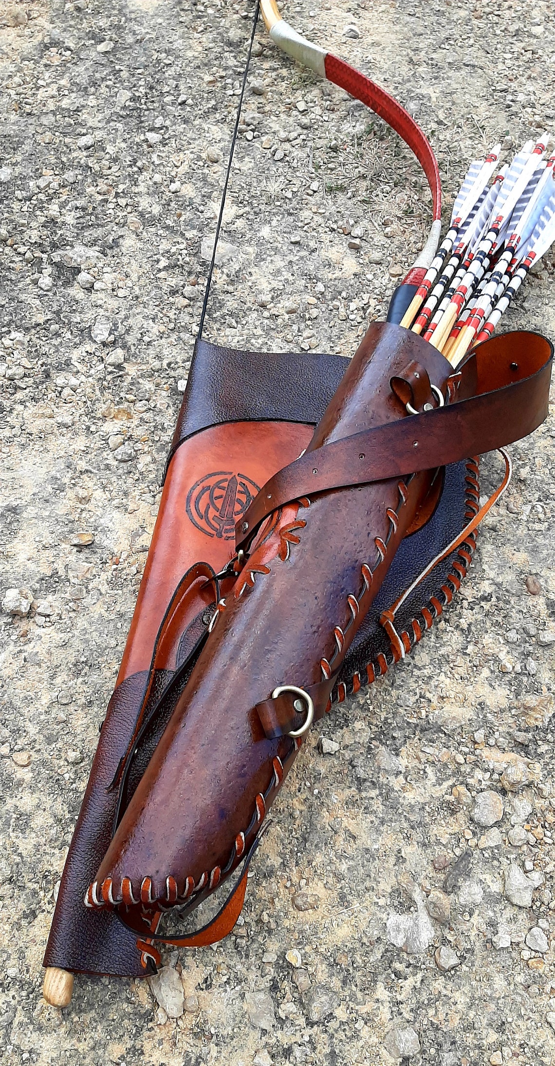 Horse Bow Case Holder Mounted Archery Quiver Set Custom Art - Etsy