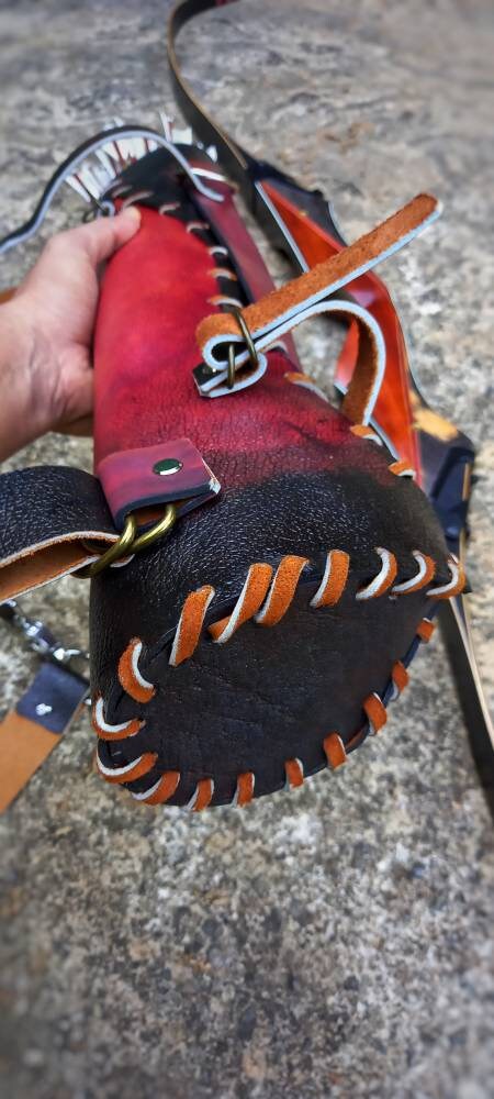 Back Quiver Traditional Archery Cow Leather With Bow Holder - Etsy