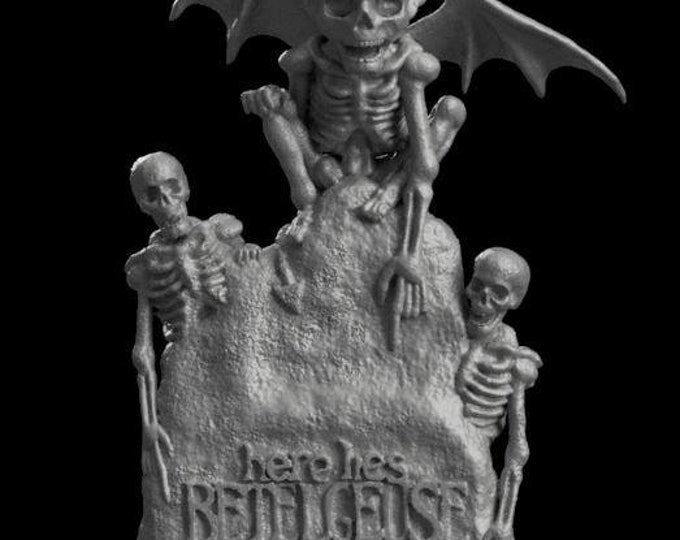 Beetlejuice Grave and Sign Tombstone Cemetery Display Large and Small ...