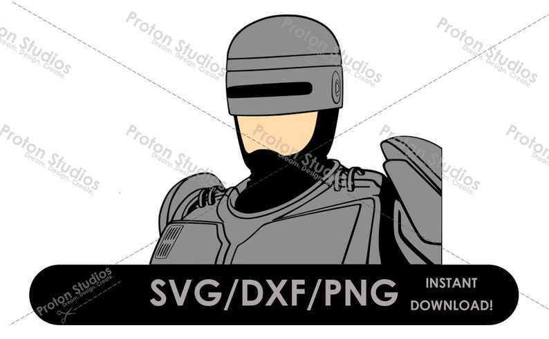 Robocop Digital File Layered SVG PNG DXF | Etsy