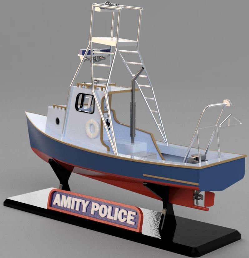 Amity Police Boat "jaws 2" 3d Model - Etsy