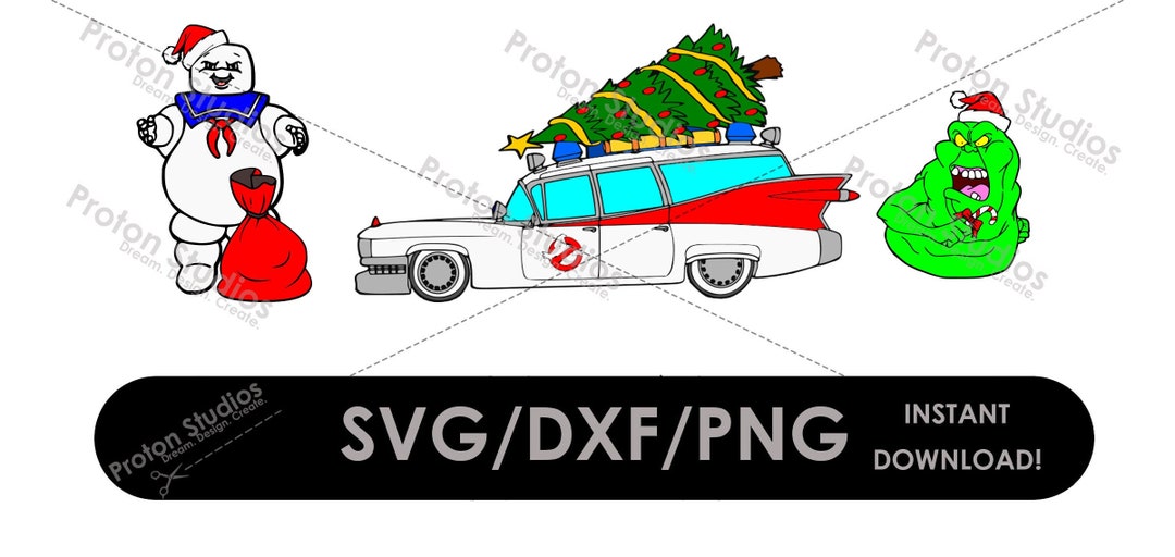 Ghostbusters Rgb Christmas Bundle; Digital Files SVG, PNG, DXF Slimer ...