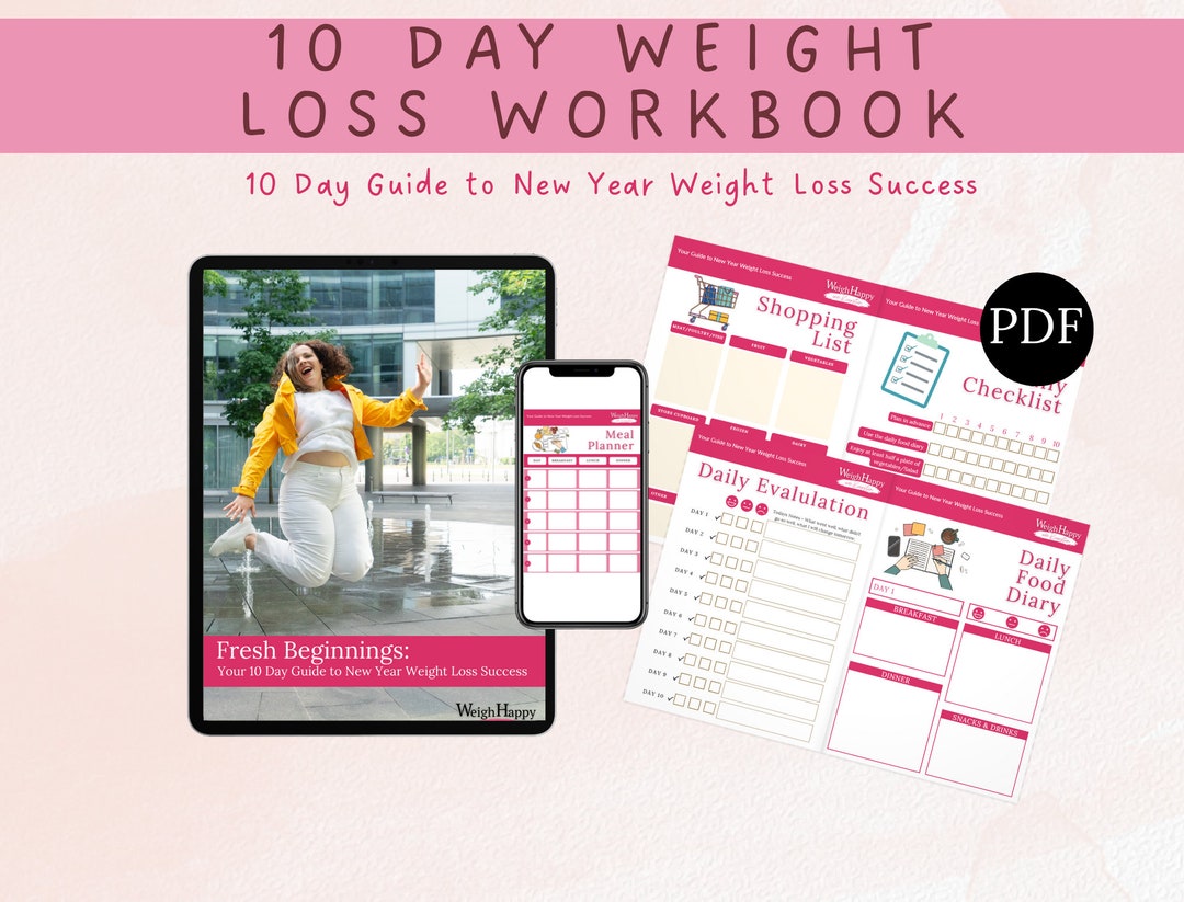 PRINTABLE Weight Loss Workbook With Meal Planner, Weight Loss Planner ...