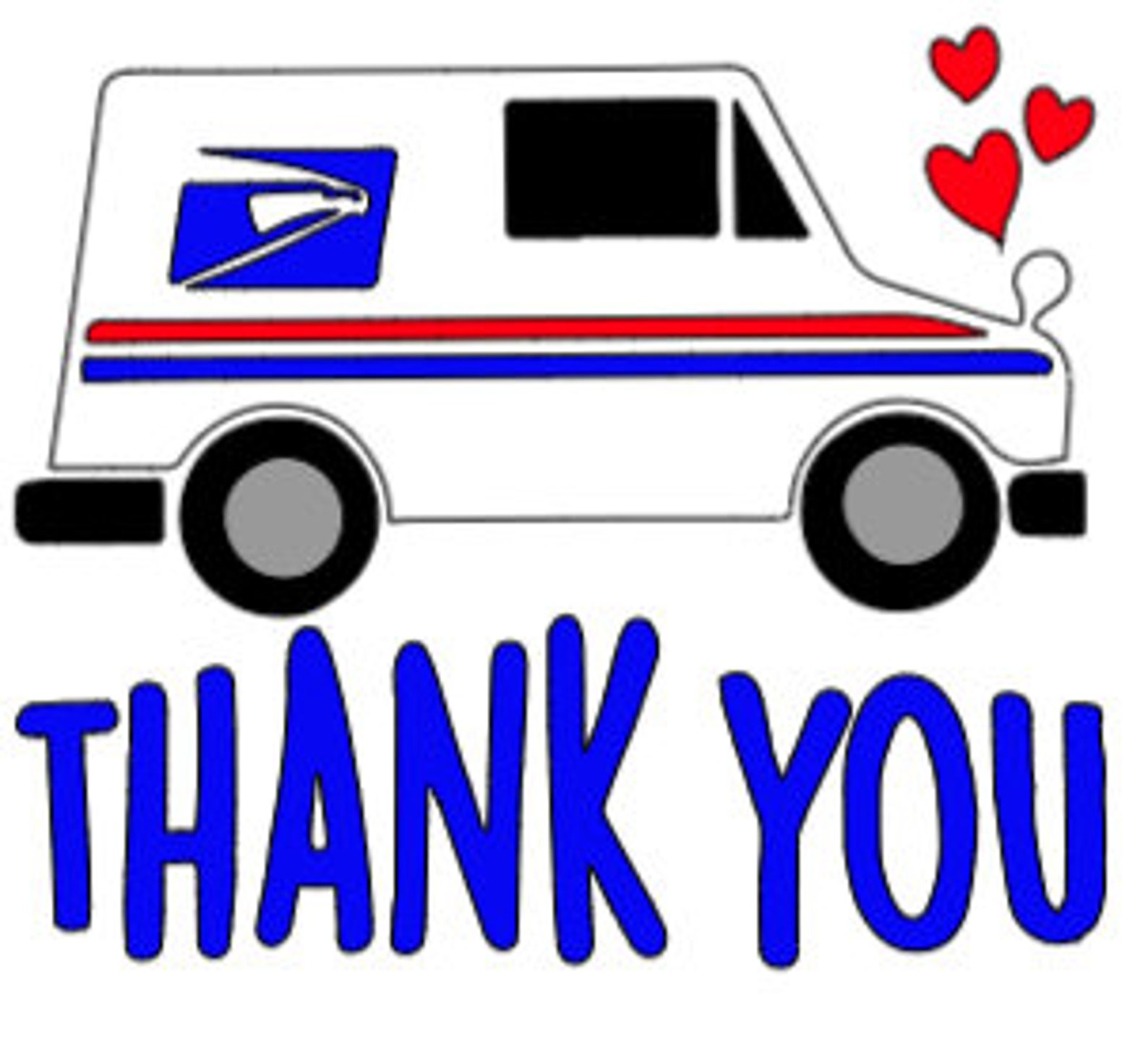 Thank You Mailbox Decal for USPS Mail Truck Decal Mailbox | Etsy