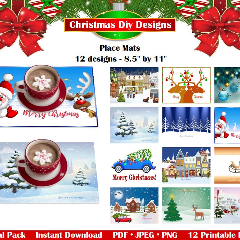 Christmas Placemats - Etsy