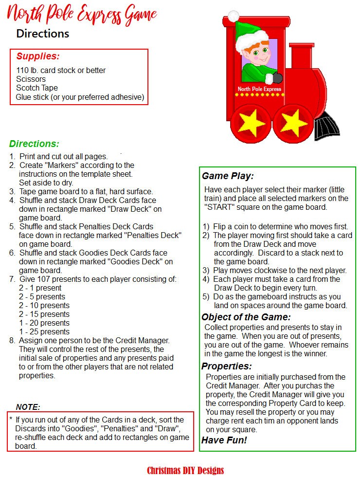 Christmas Party Game Printable Christmas Party Game, Family Christmas ...