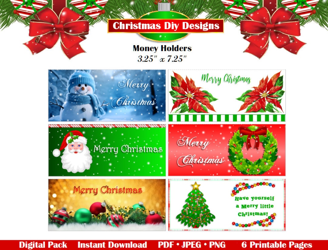 Printable Christmas Money Holders - Easy Printable Christmas Money ...