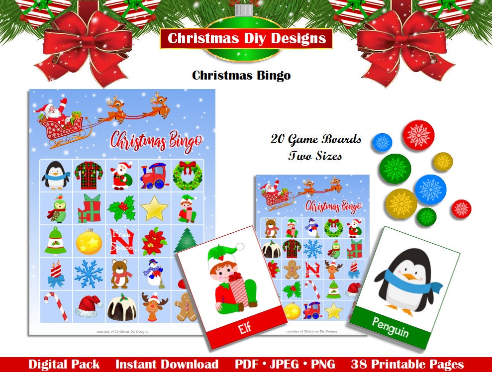 Printable Christmas Bingo Game - Christmas Bingo, Christmas Bingo ...