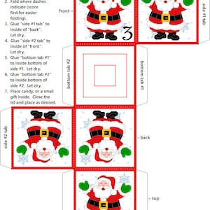 25 Printable DIY Christmas Advent Gift Boxes-christmas Advent Gift ...