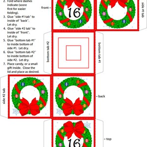 25 Printable DIY Christmas Advent Gift Boxes-christmas Advent Gift ...