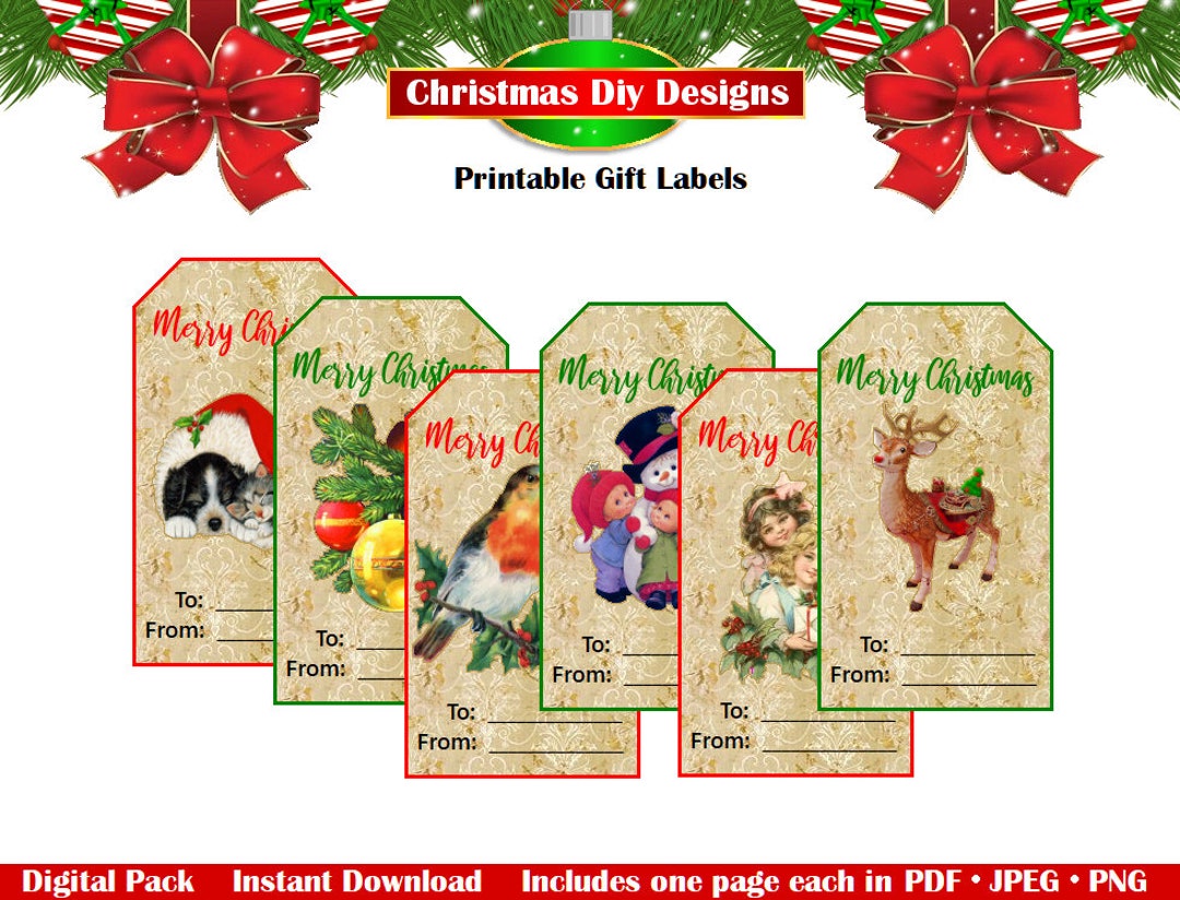 Printable Christmas Gift Labels - Christmas Gift Tags, Christmas Gift ...