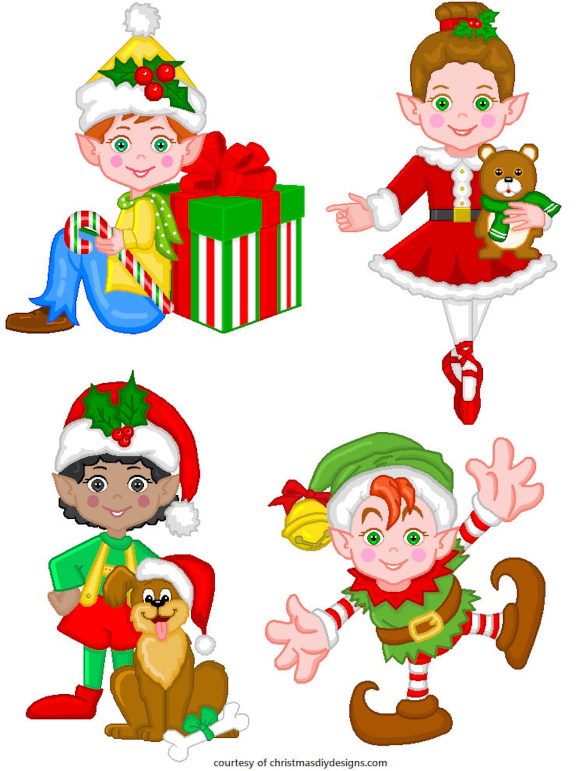 Christmas Clipart - Printable Christmas Clipart, Christmas Elf Clipart ...