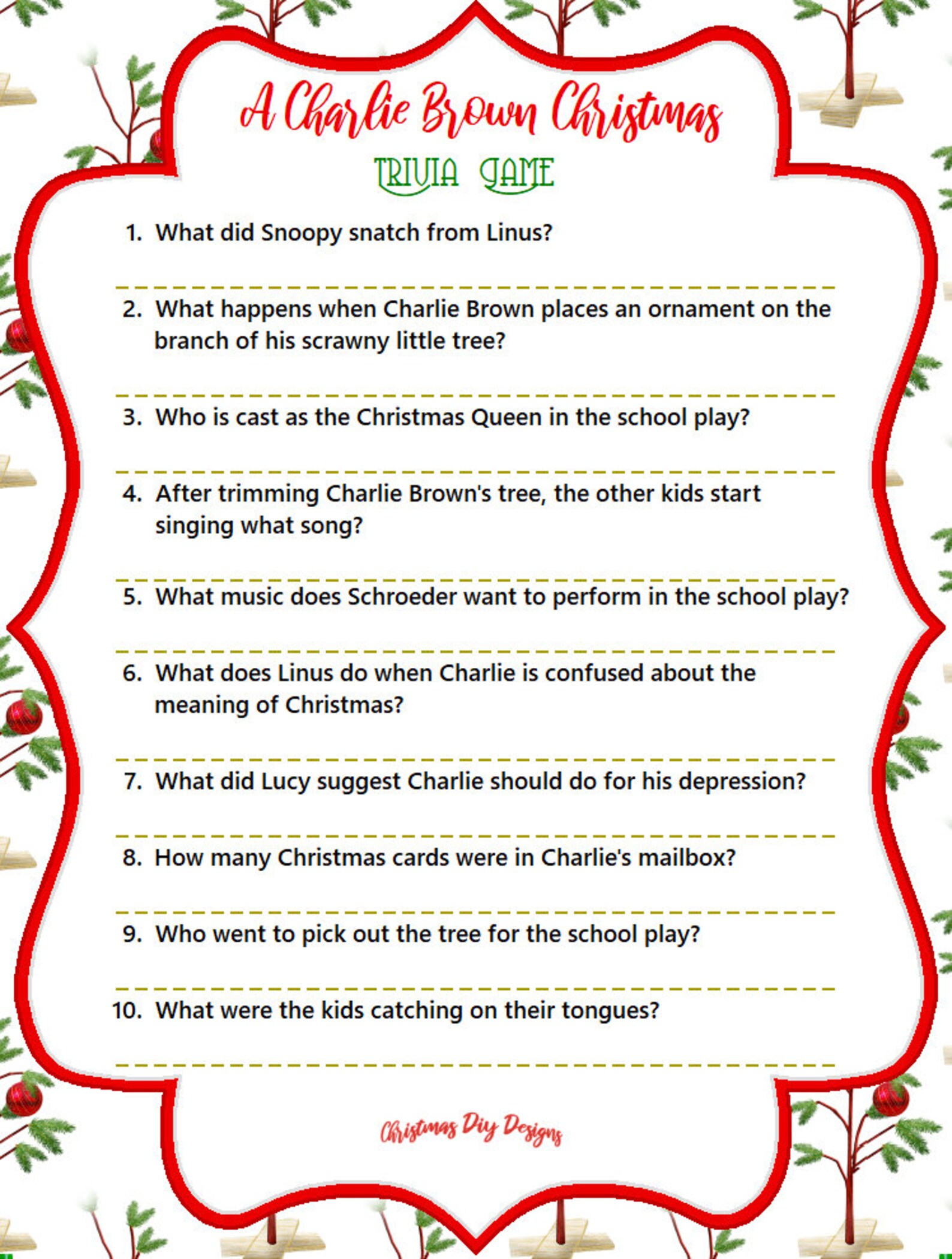 Printable Christmas Trivia Games - Christmas Party Games, Christmas ...