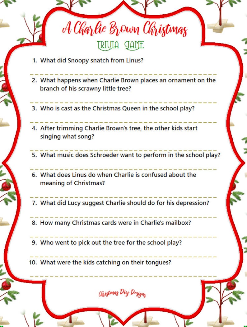 Printable Christmas Trivia Games - Christmas Party Games, Christmas ...