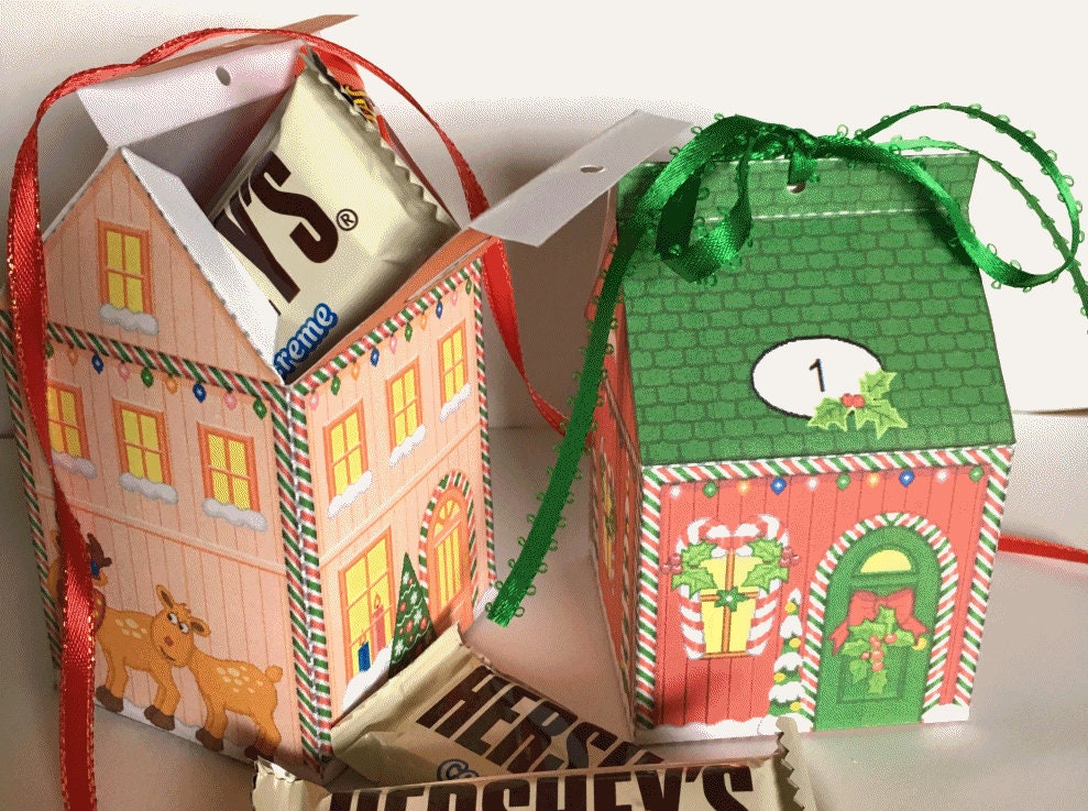 25 Printable DIY Christmas Houses for Advent Gifts - Advent Calendar ...